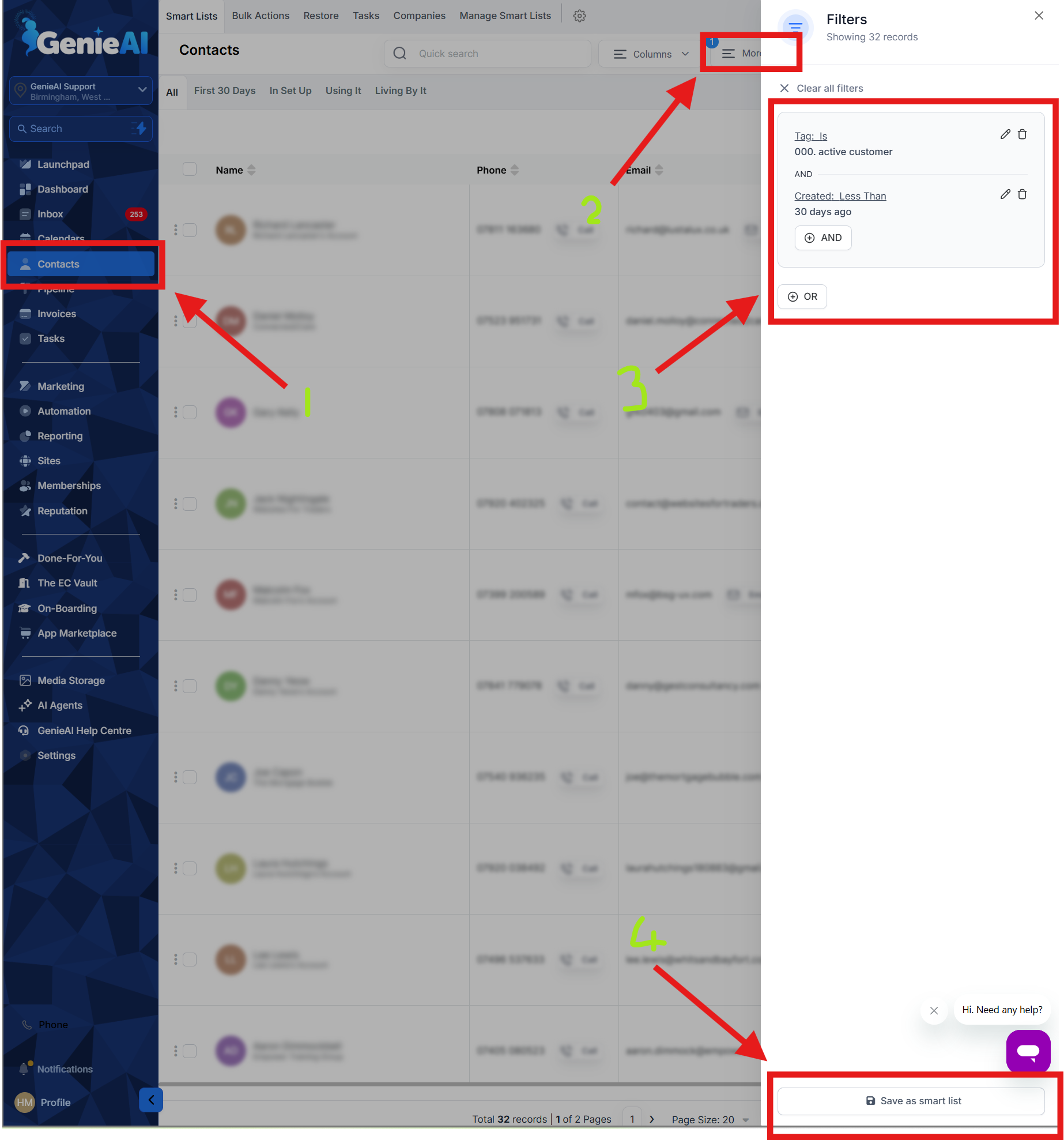 How to Create and Manage Smart Lists in GenieAI – GenieAI