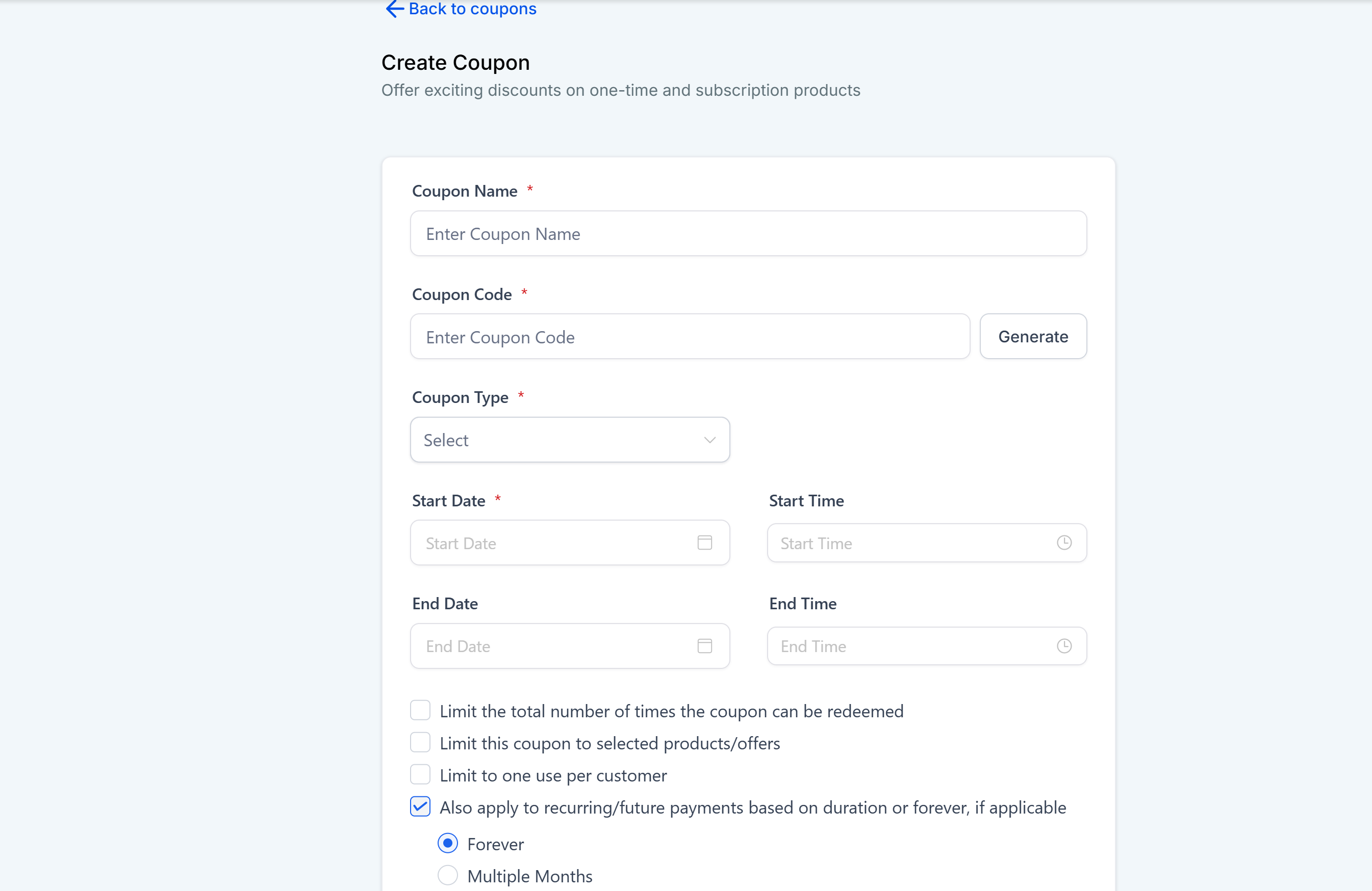 Overview of Coupons in GenieAI – GenieAI
