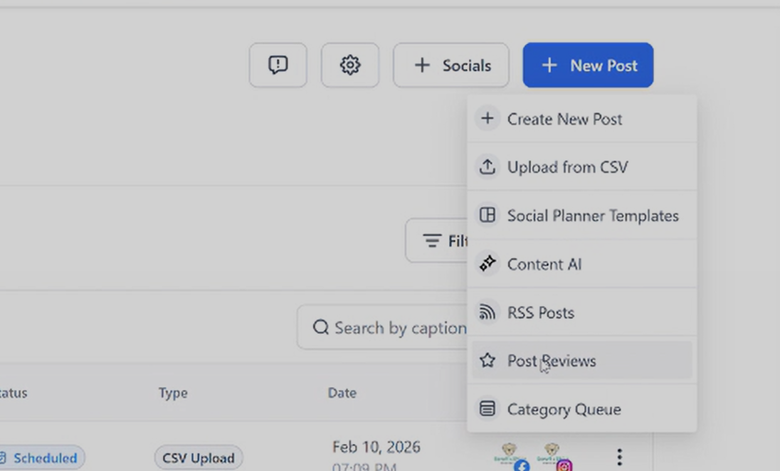Create Automated Review Posts in Social Planner – GenieAI