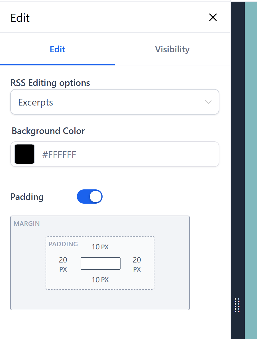 Using the Design Editor – RSS Items Element – GenieAI