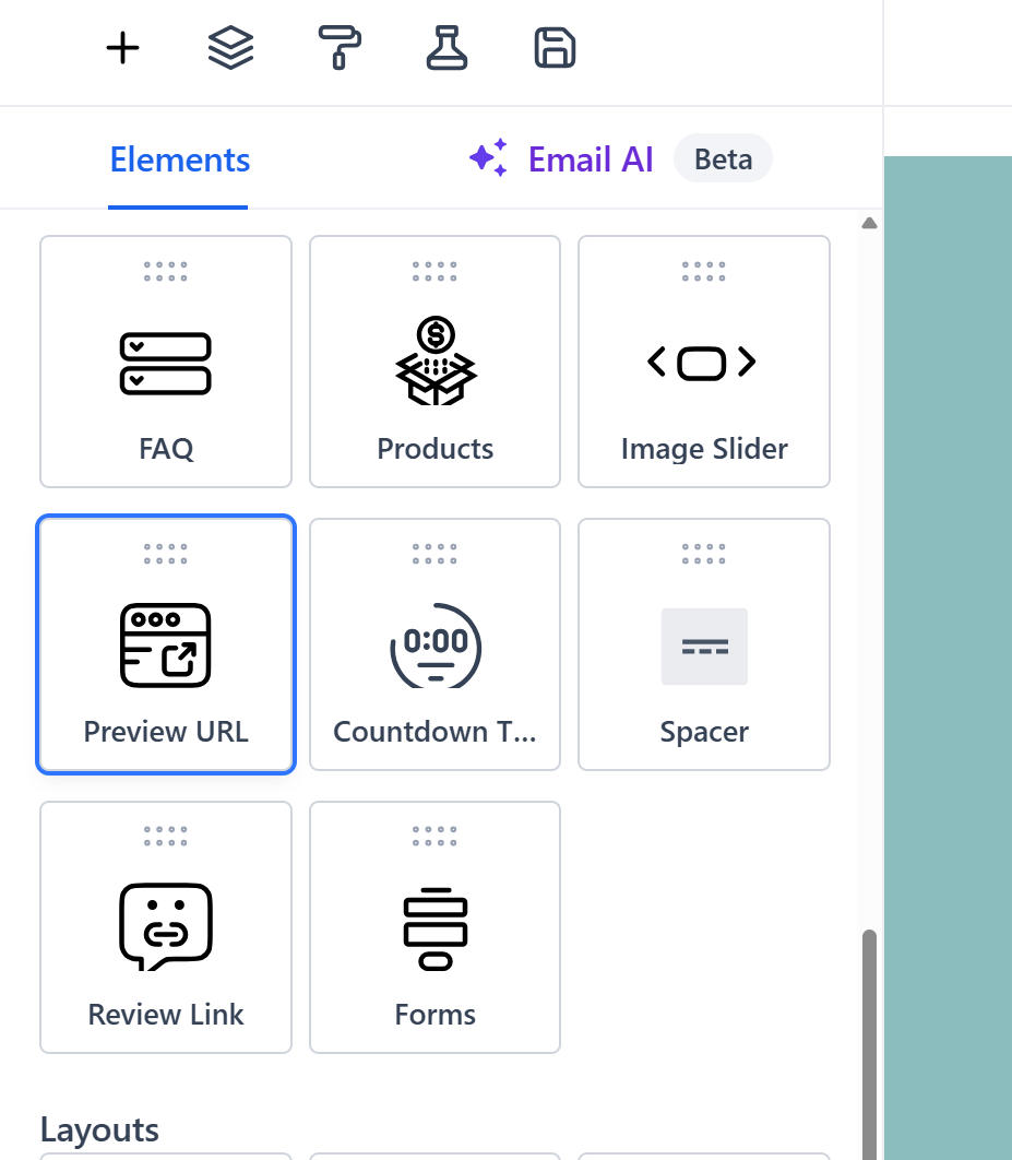 Using the Design Editor – Preview URL Element – GenieAI