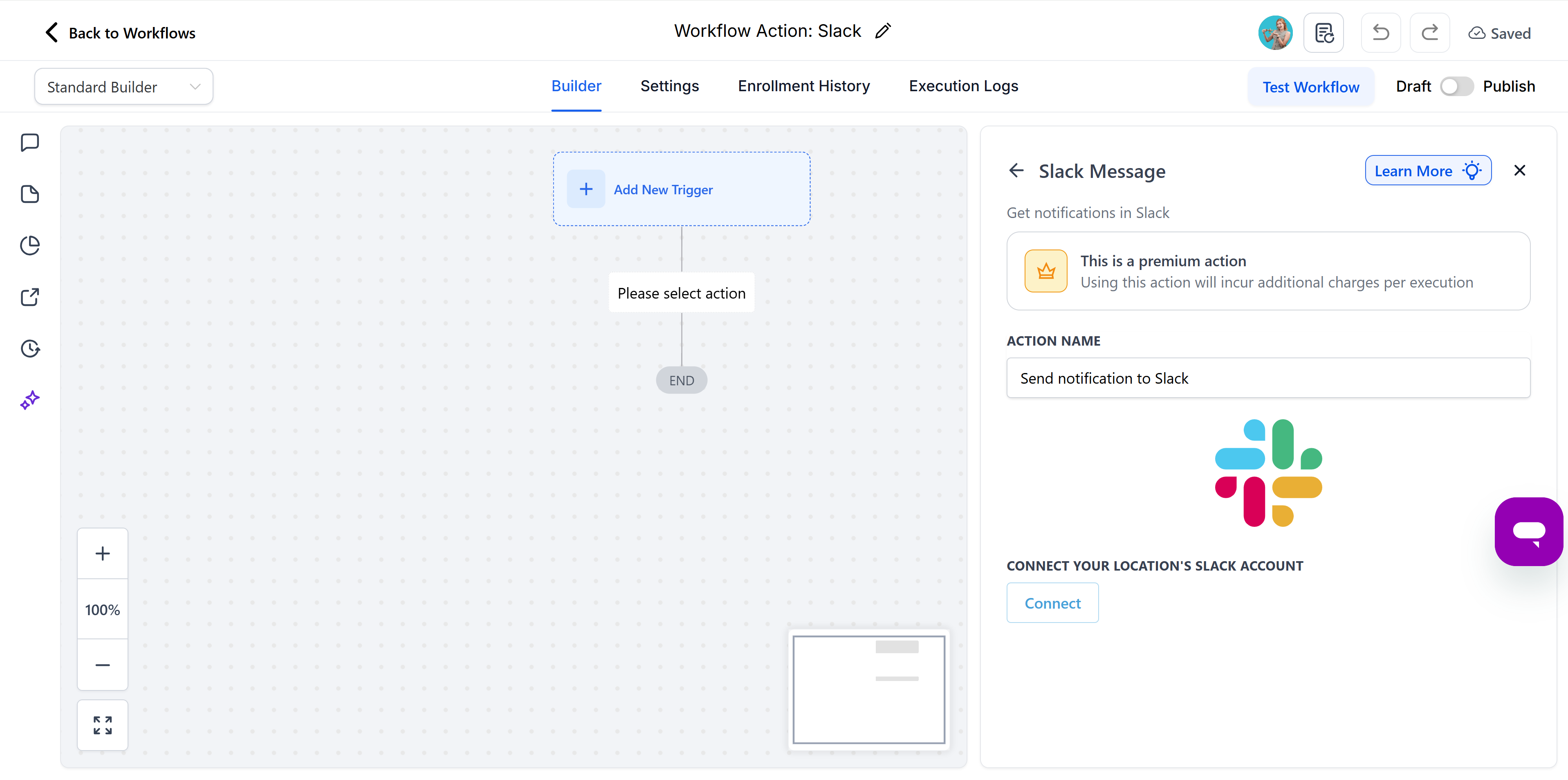 Workflow Action: Slack – GenieAI