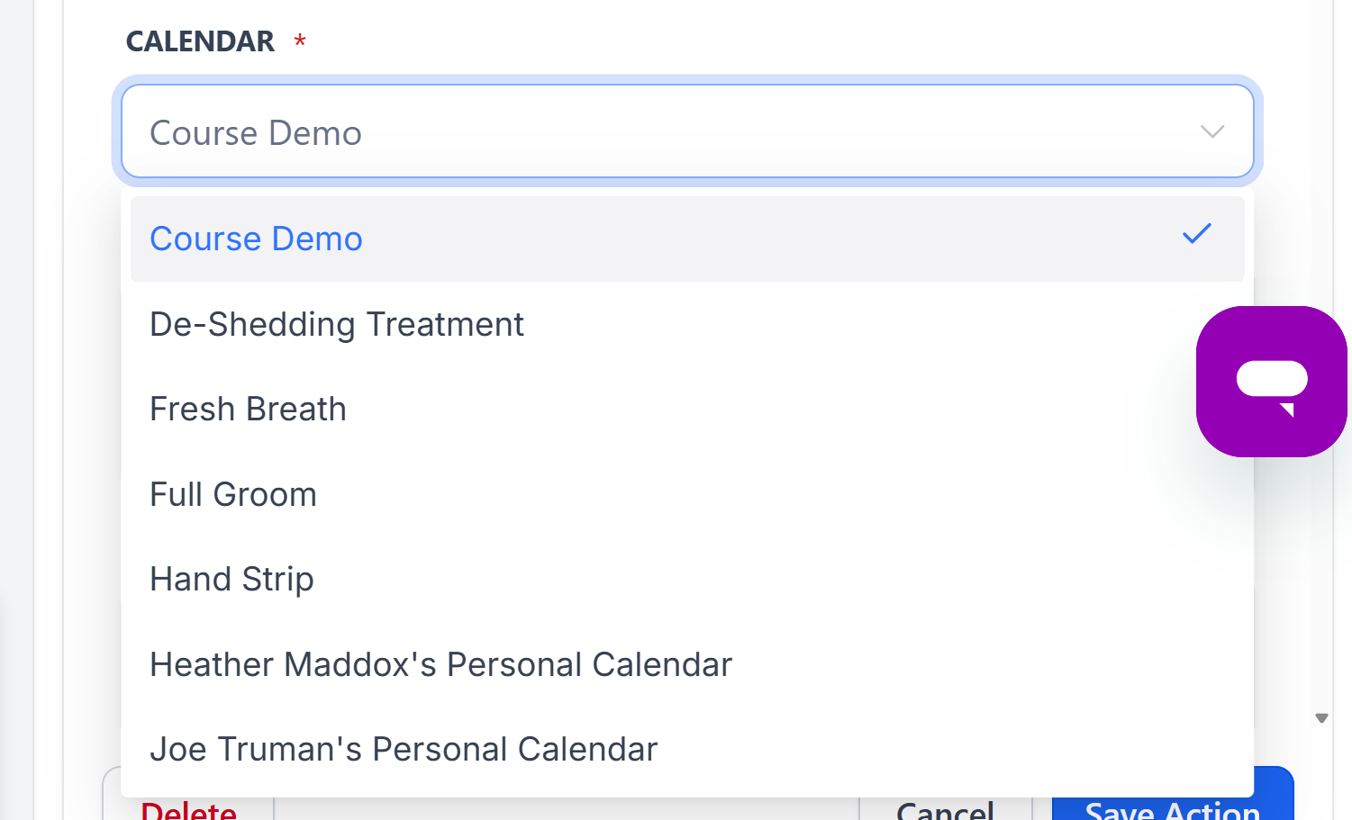 Workflow Action: Appointment Booking Conversation AI Bot – GenieAI