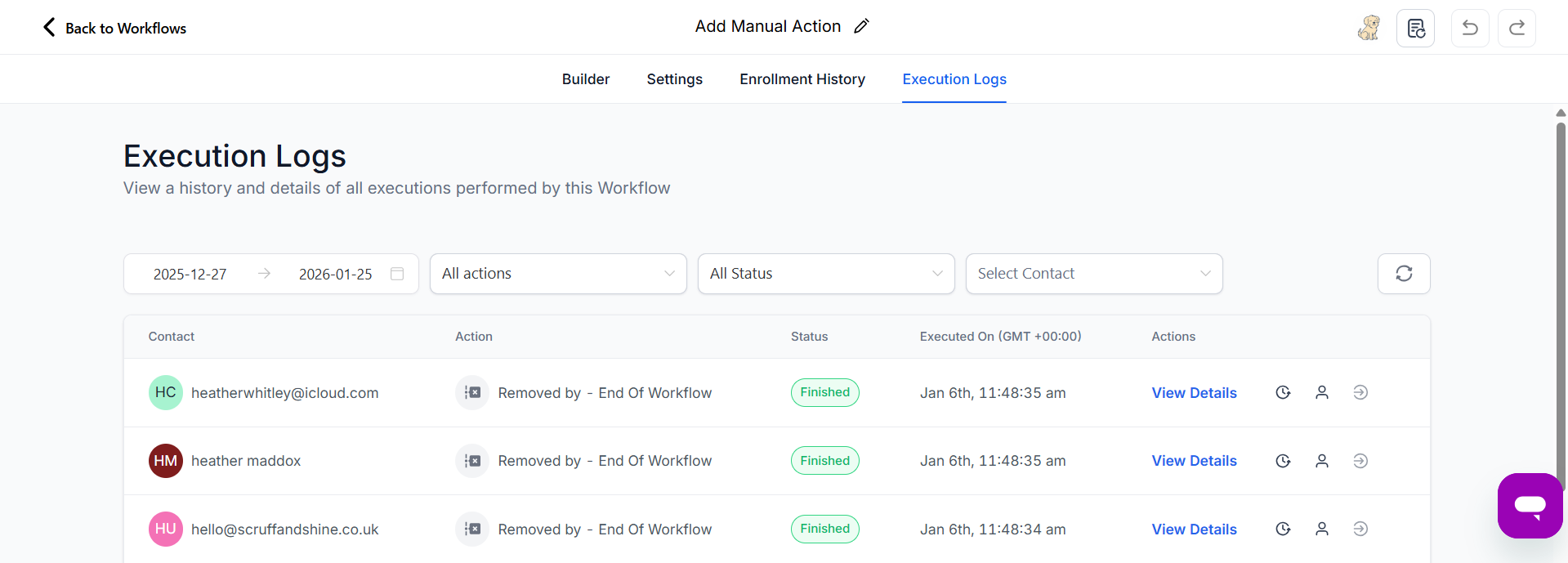 Use Execution Logs to Troubleshoot Workflow Activity in GenieAI – GenieAI